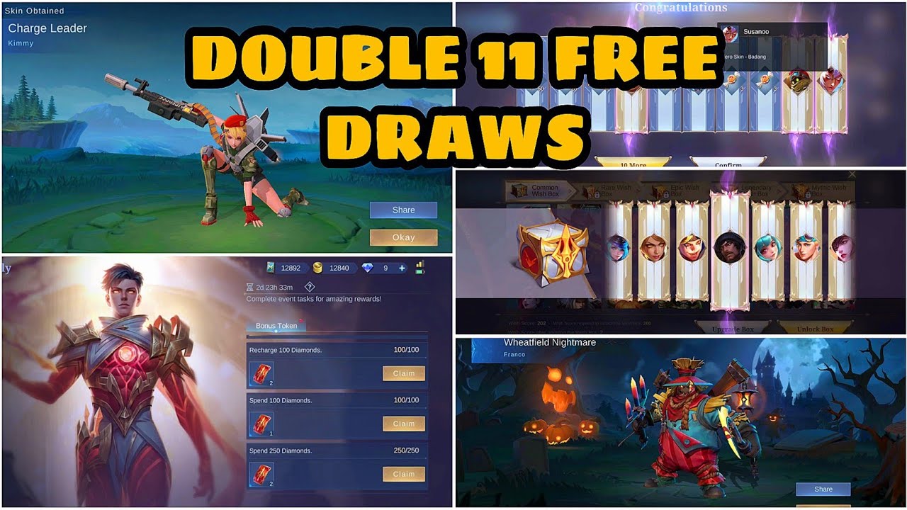 What's Your Free Skins From Double 11 Wish Draws Part 2 | 6+ Skins From ...