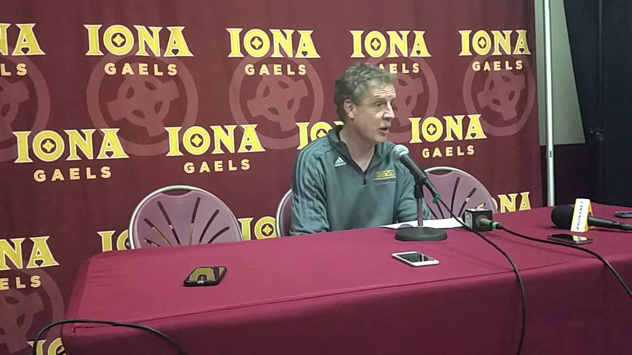 Iona Coach Cluess Post Win Over Manhattan - YouTube