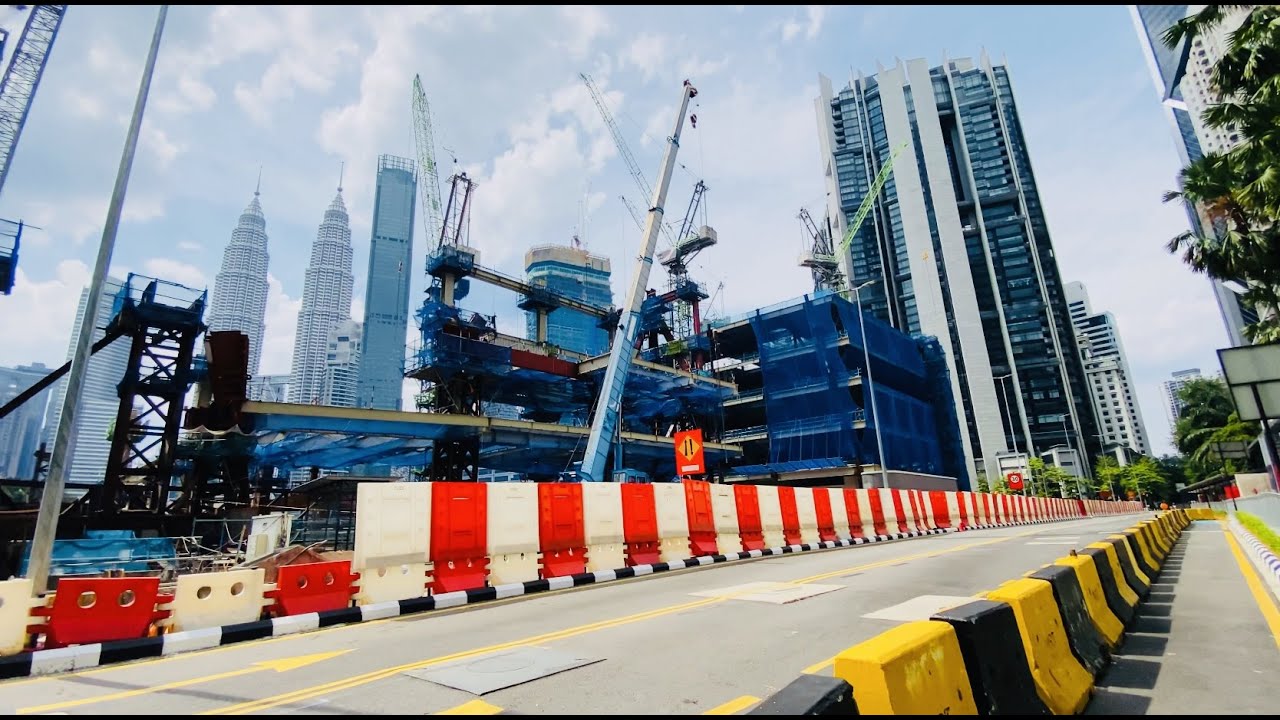[4K Walk] Persiaran KLCC MRT station construction updates Oct 2022 ...