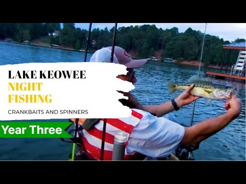 Lake Keowee Kayak Bass Fishing - First Attempt at Night Fishing - YouTube