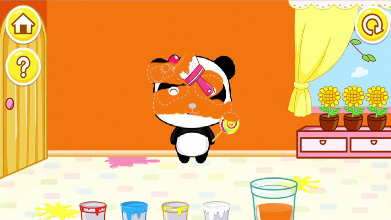 Baby Panda Coloring Game for Kids| Learn Colors With Baby Panda Color ...