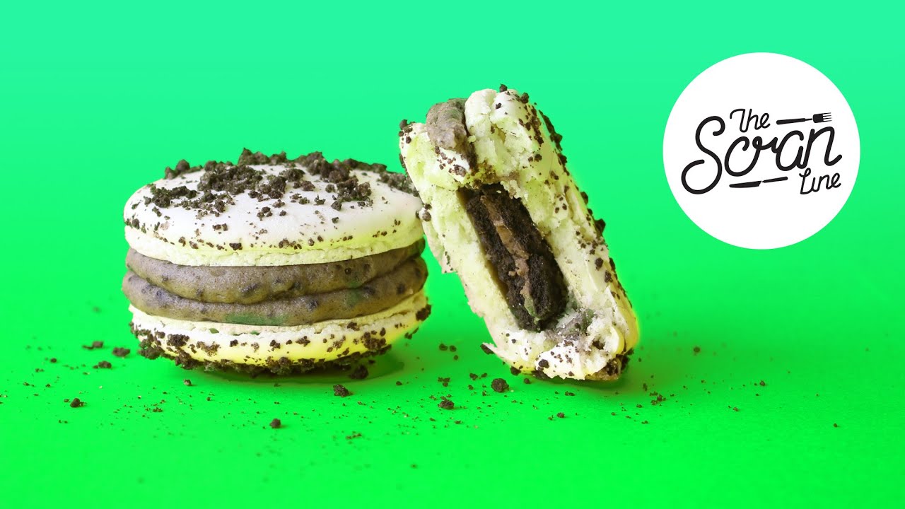 COOKIES AND CREAM MACARONS - The Scran Line - YouTube