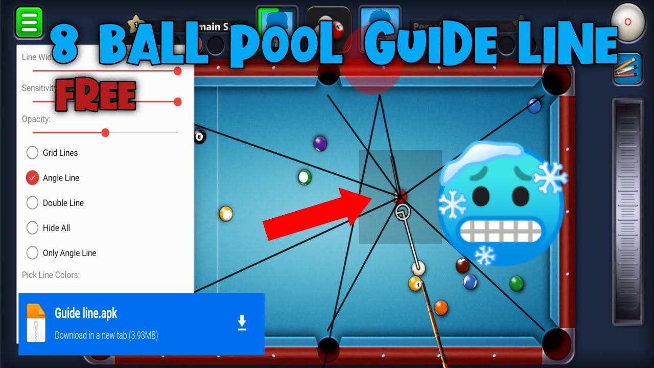GUIDE LINE 8 Ball Pool || 100% Work || Anti Banned - YouTube