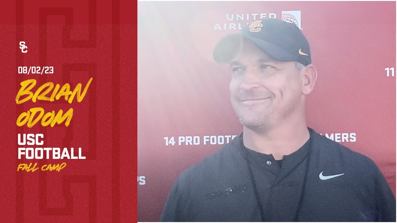 USC ILBs Coach Brian Odom l Fall Camp Practice No. 5 - YouTube