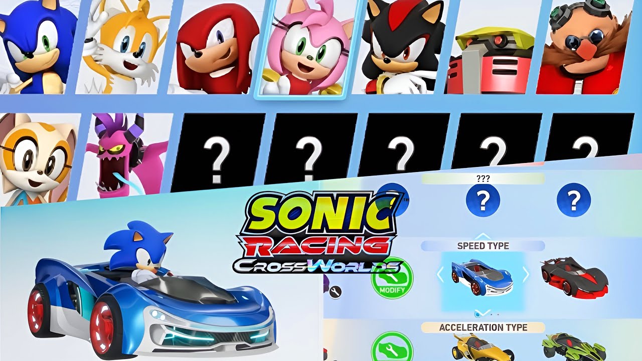 Sonic Racing CrossWorlds All Characters & Vehicles Closed Beta - YouTube
