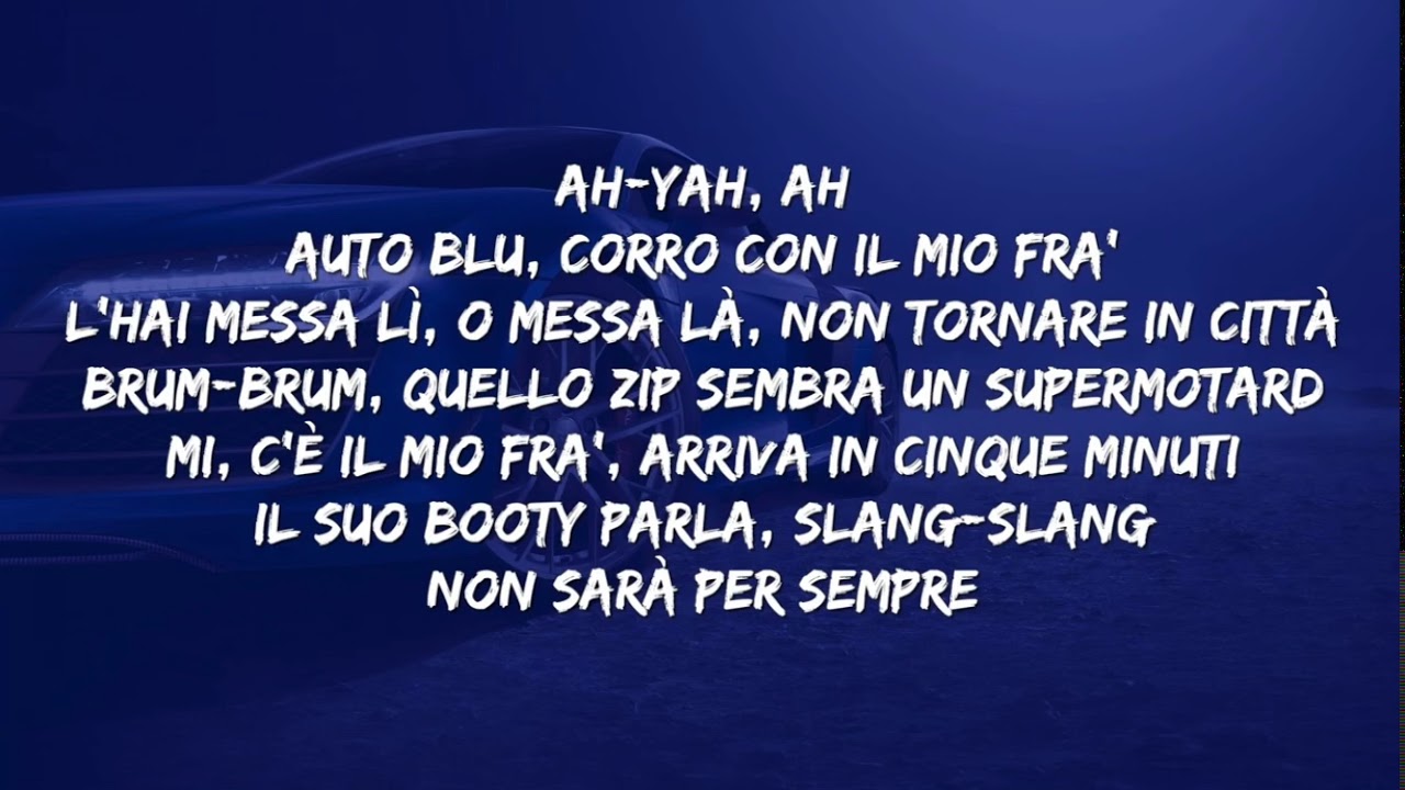 Shiva - Auto Blu (Testo/lyrics) - YouTube