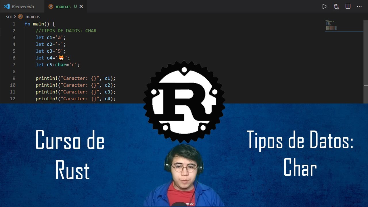 Programación en Rust | Tipos de Datos: Char - YouTube