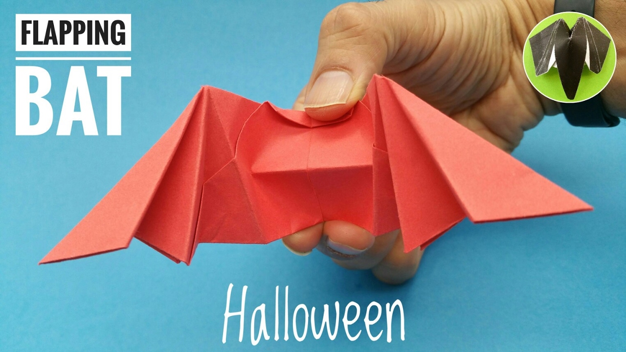 Flapping Bat For Halloween DIY Origami Tutorial By Paper Folds flapping-bat-for-halloween-diy-origami-tutorial-by-paper-folds
