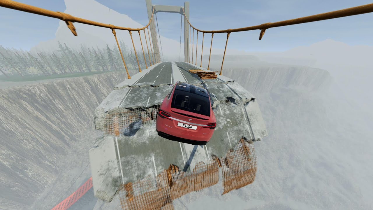 BeamNG.drive Breakable Bridge Stunt: Epic High Jump Crashes!#automobile ...