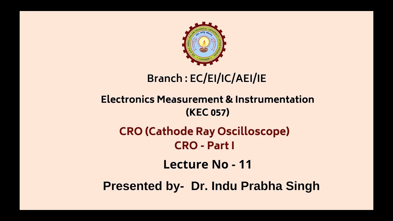 Electronics Measurement & Instrumentation | CRO (Cathode Ray ...