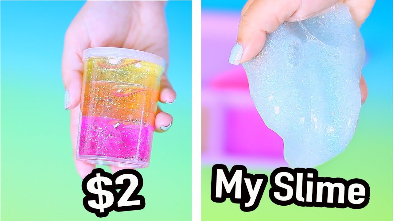 $2 Store Slime vs My own Slime and Mixing Test of Both became mermaid ...