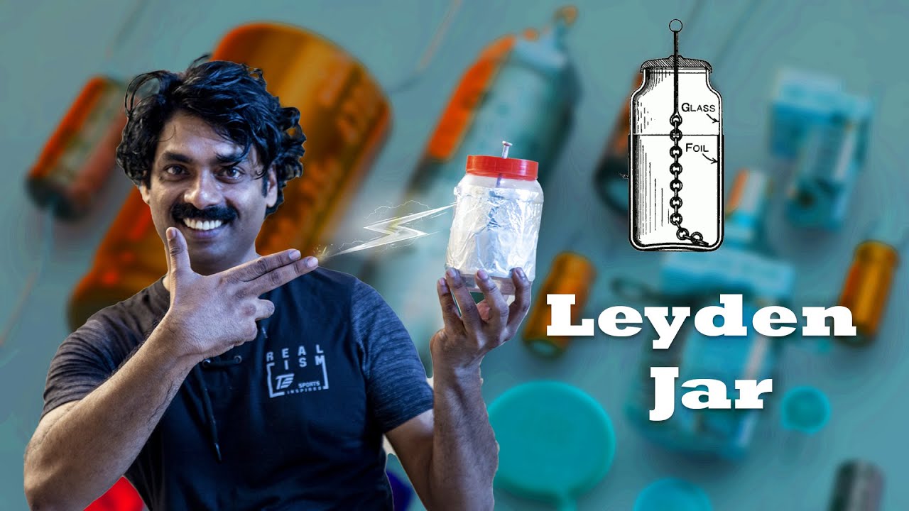 LEYDEN JAR, primitive capacitor, English - YouTube