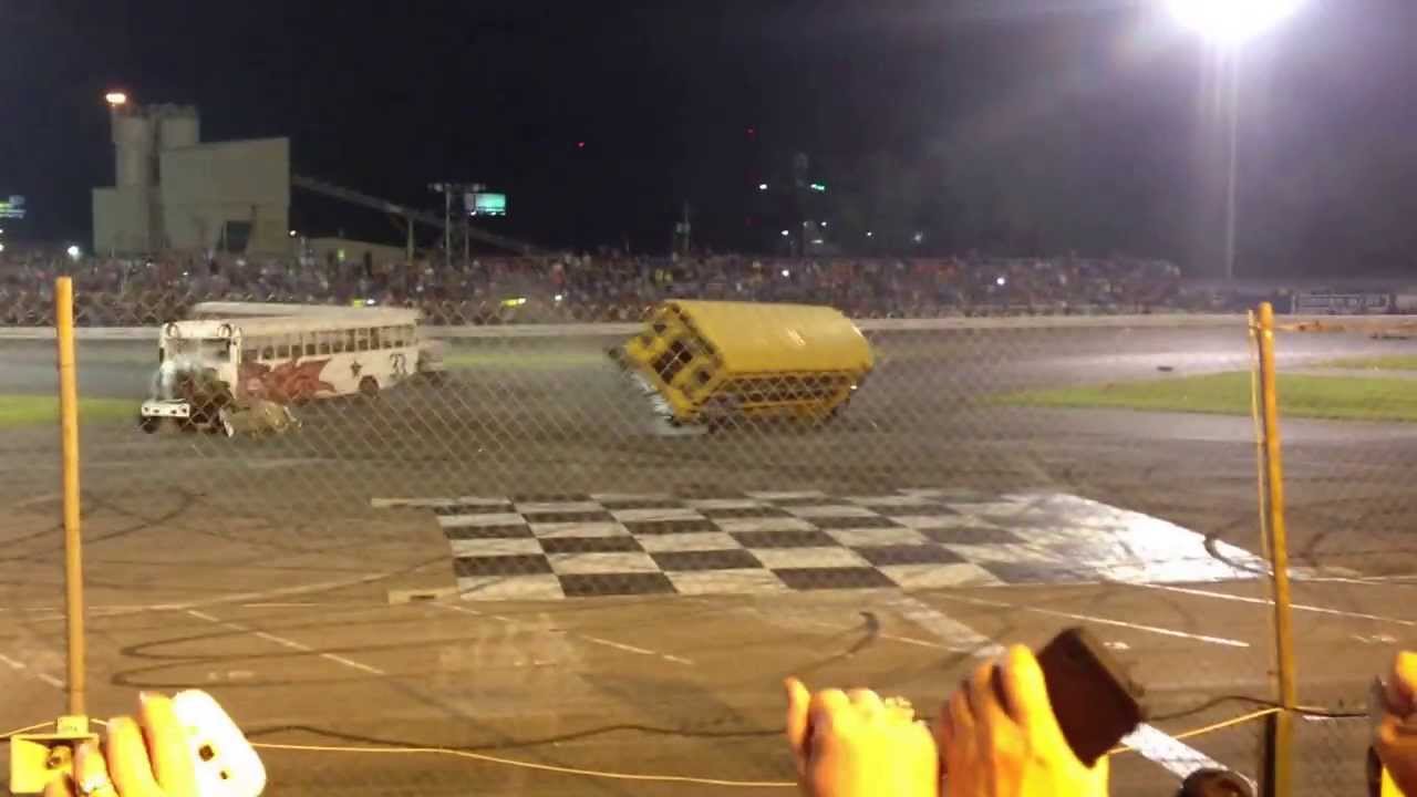 Second Wreck, School Bus Figure 8 Race, Sportsdrome Speedway, Sep 6 ...