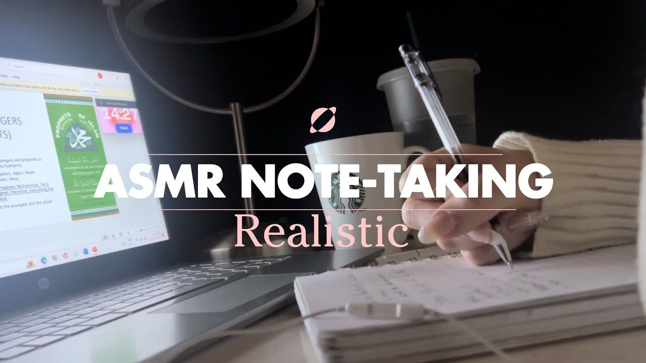 ASMR note-taking realistic | ASMR writing and studying - YouTube