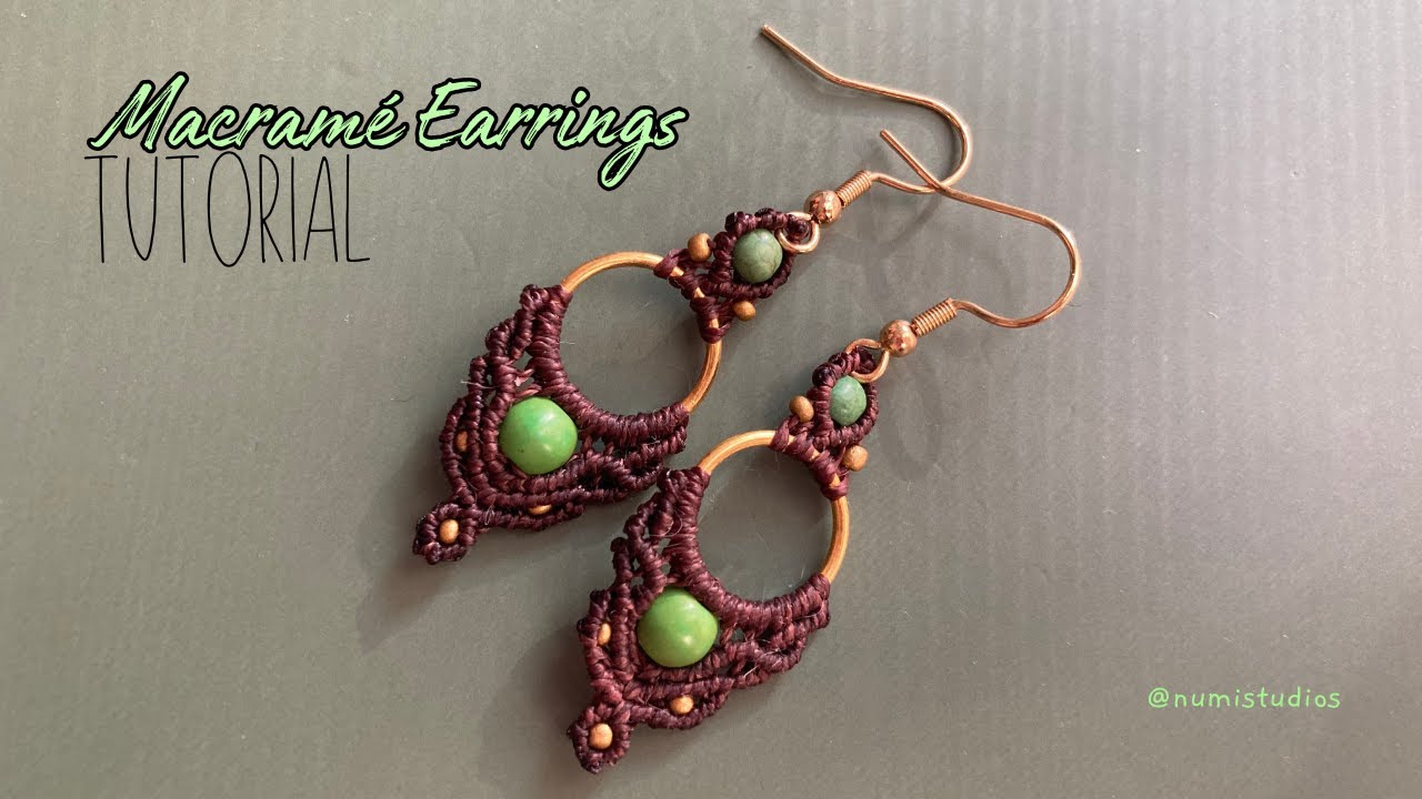 Macrame Earrings Tutorial - YouTube