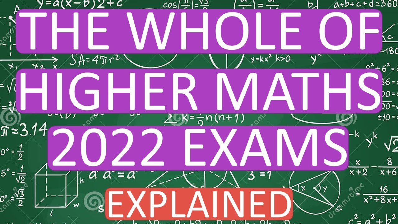 The Whole Of Higher Maths Explained Everything In Higher Maths 2022 The Whole Of Higher Maths Explained Everything In Higher Maths 2022