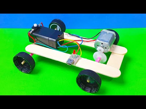 Ev yapımı Basit Elektrikli Araba Nasıl yapılır🚗💡