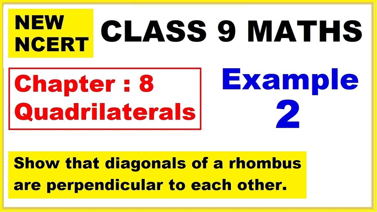 Class 9 Maths | Chapter 8 | Example 2 | Quadrilaterals | New NCERT | Ranveer Maths 9 - YouTube