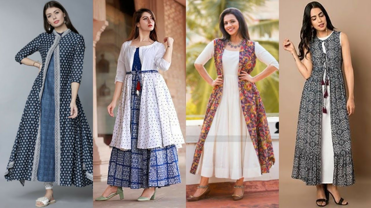 Stylish Latest Double Layered Kurtis.Latest Jacket Kurtis Designs Ideas ...