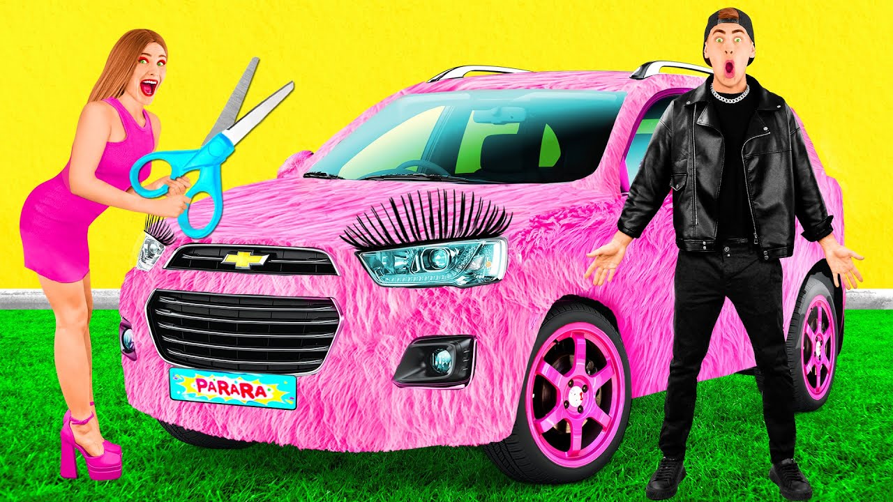 Pink Car vs Black Car Challenge | Funny Situations by PaRaRa Challenge ...