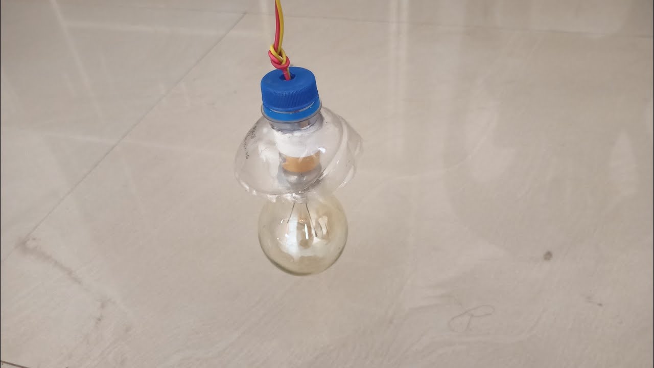how to make bulb holder cover, bulb colour plastic bottle cover, - YouTube