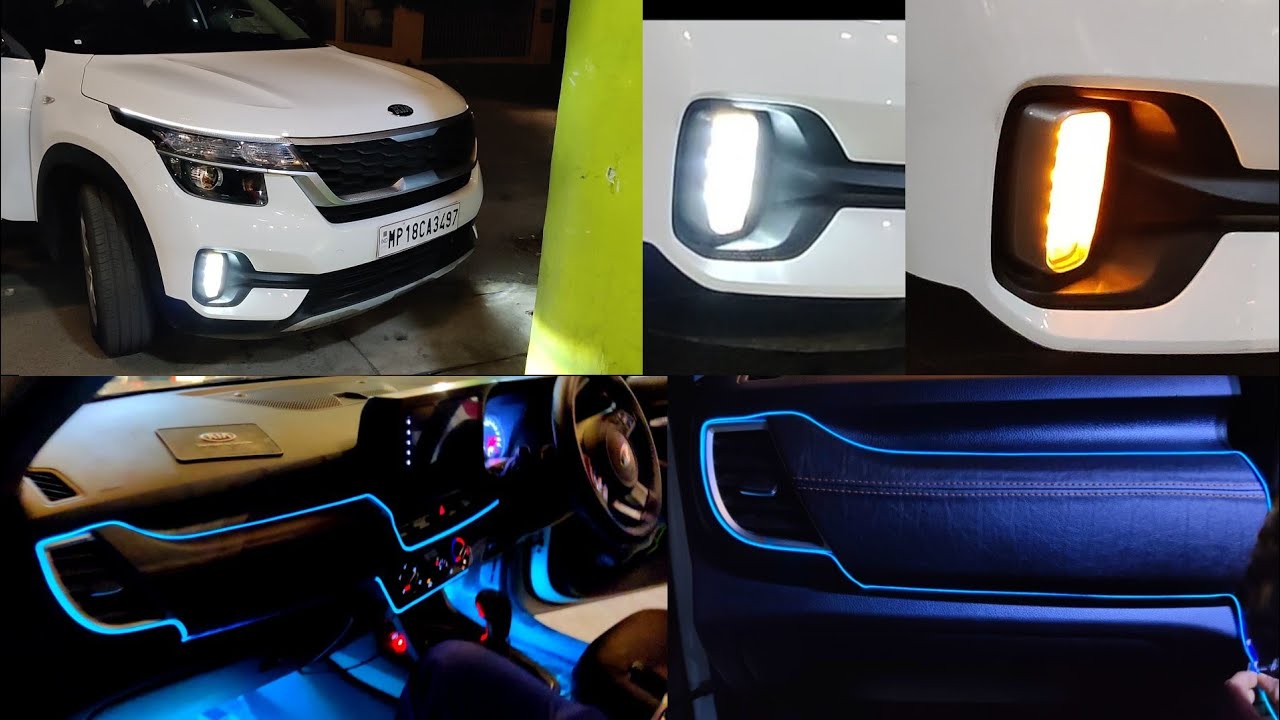 2020 Kia Seltos Modified, Matrix DRL, Fog Light, EL Wire, Atmosphere ...