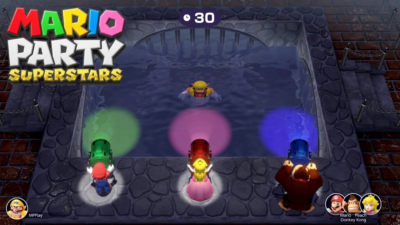 Mario Party Superstars Spotlight Swim Minigames Gameplay - YouTube