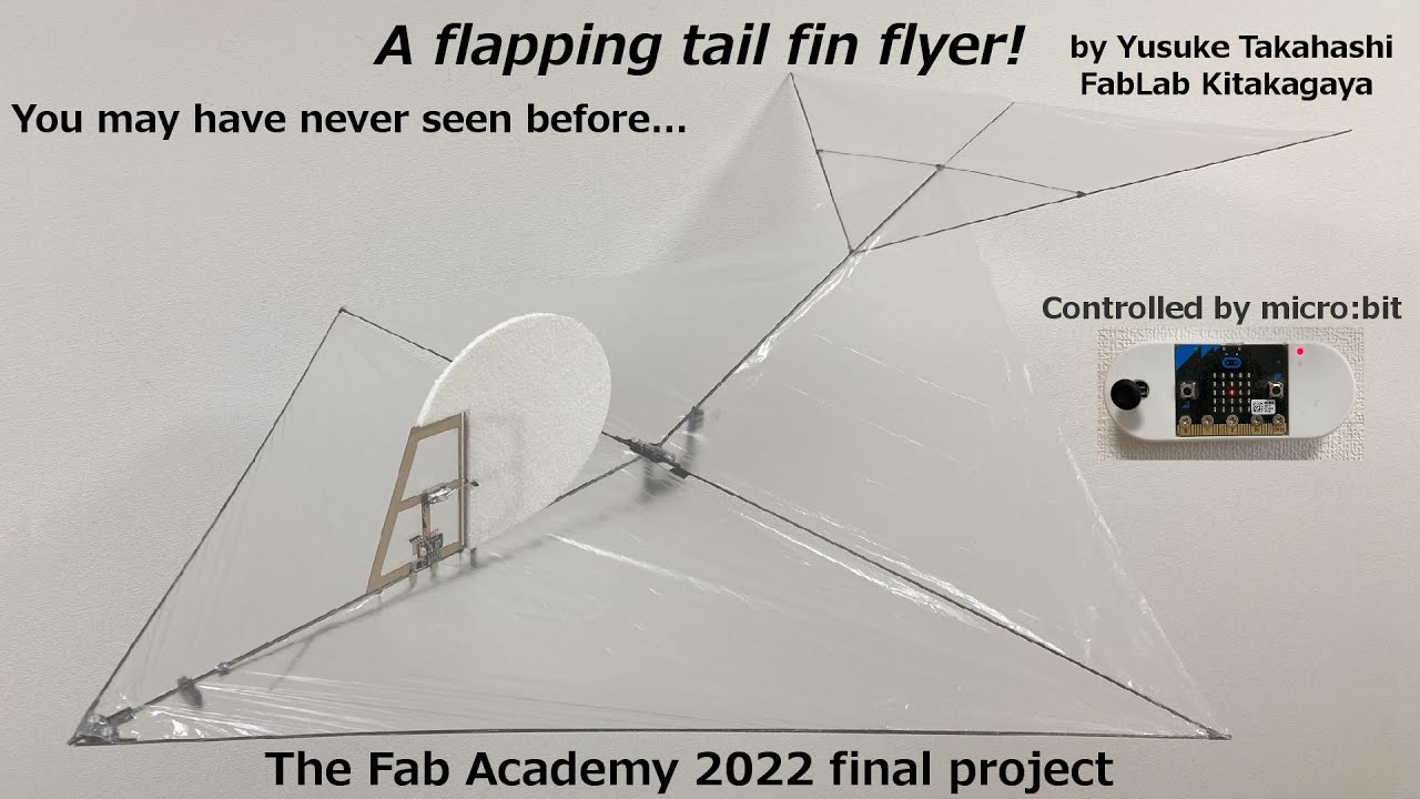 Flapping tail fin flyer! (final cut) - YouTube