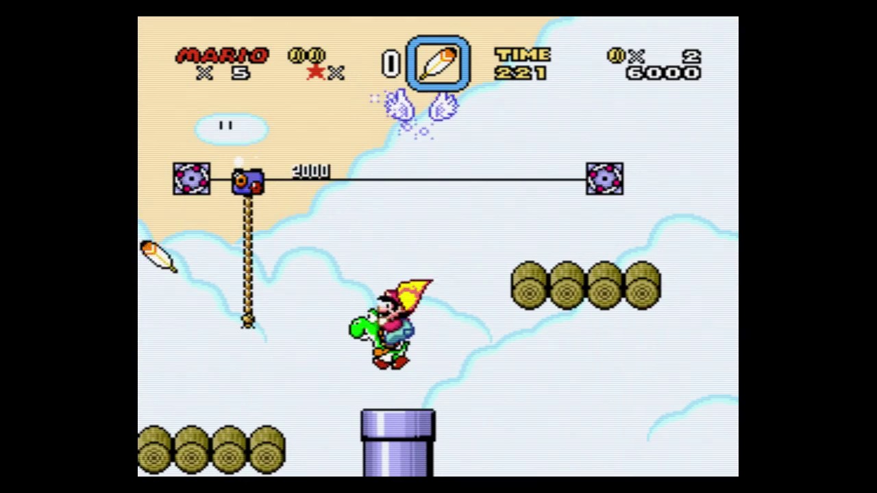 Super Mario World - Cheese Bridge Area secret - YouTube