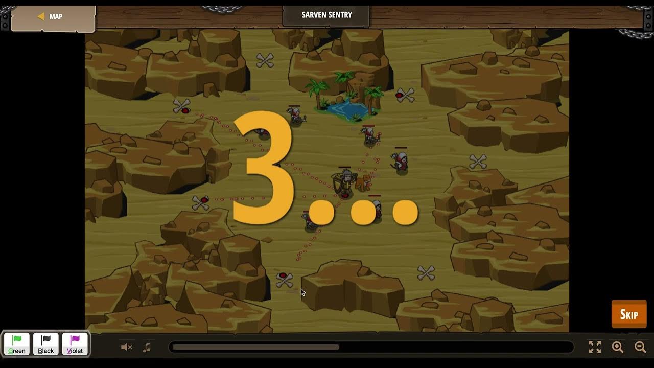 CodeCombat - Sarven Sentry - JavaScript - YouTube