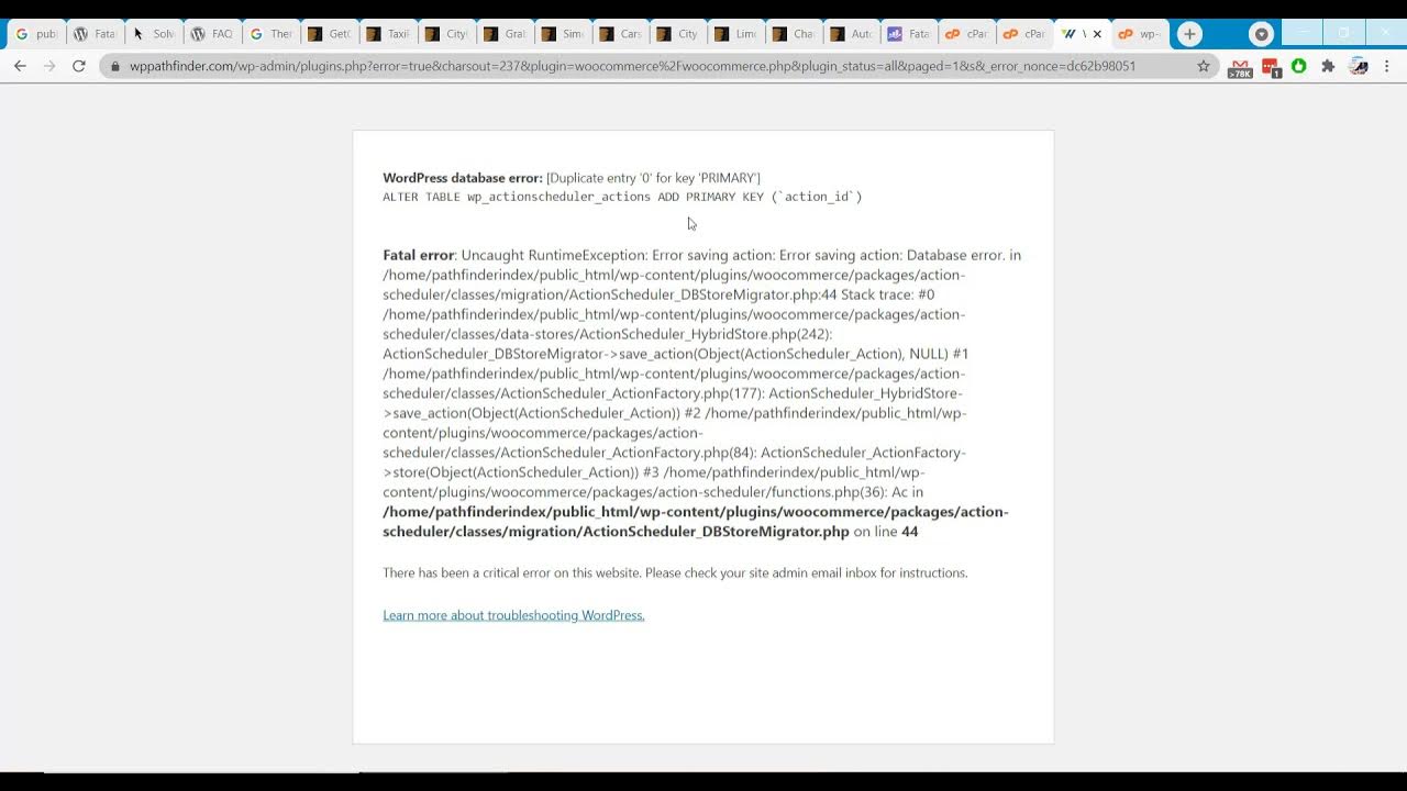 Solve Critical Error When Activating WooCommerce ActionScheduler Database Migration Process ...