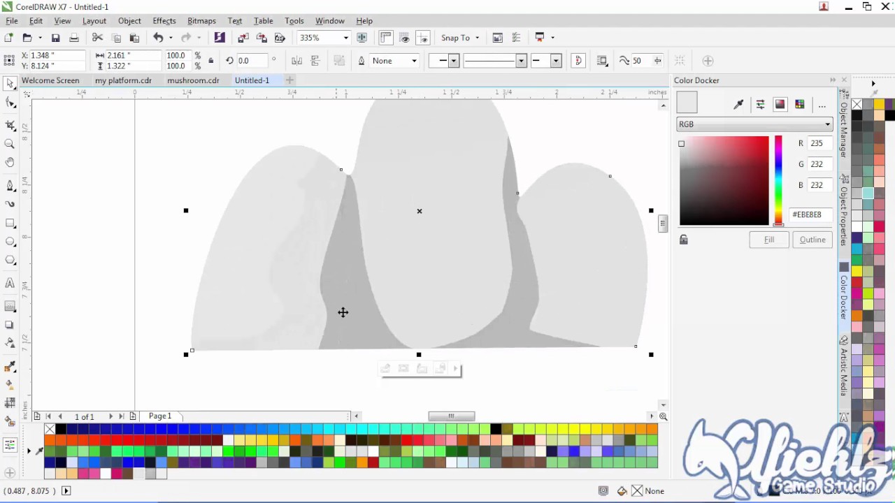 How To Make Rock For 2D Game Art Tutorial Corel Draw X7 - YouTube