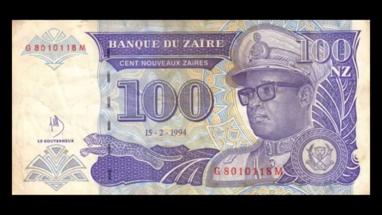 All Zairean Zaire Banknotes - 1994 to 1996 in HD - YouTube