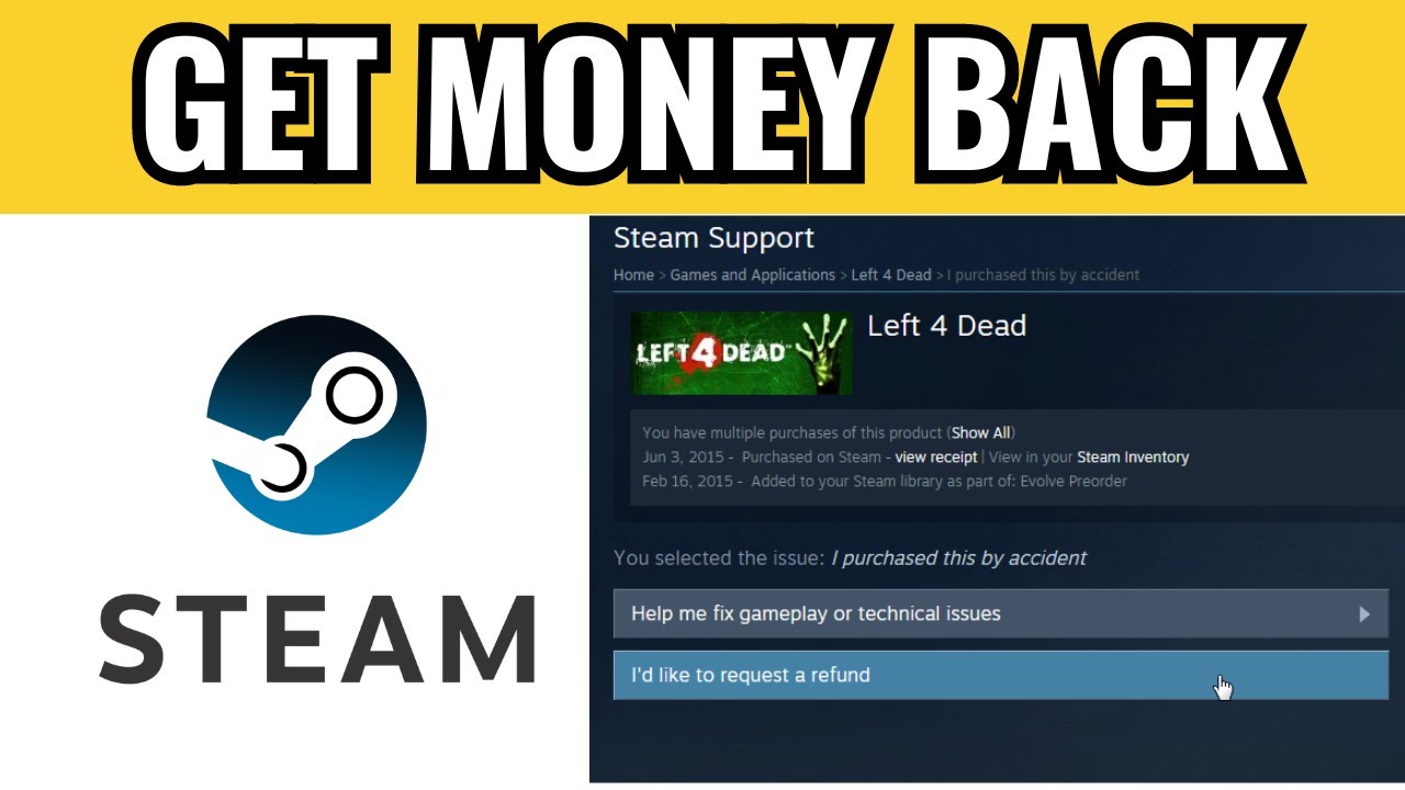 How To Get Money Back From Steam Wallet - YouTube