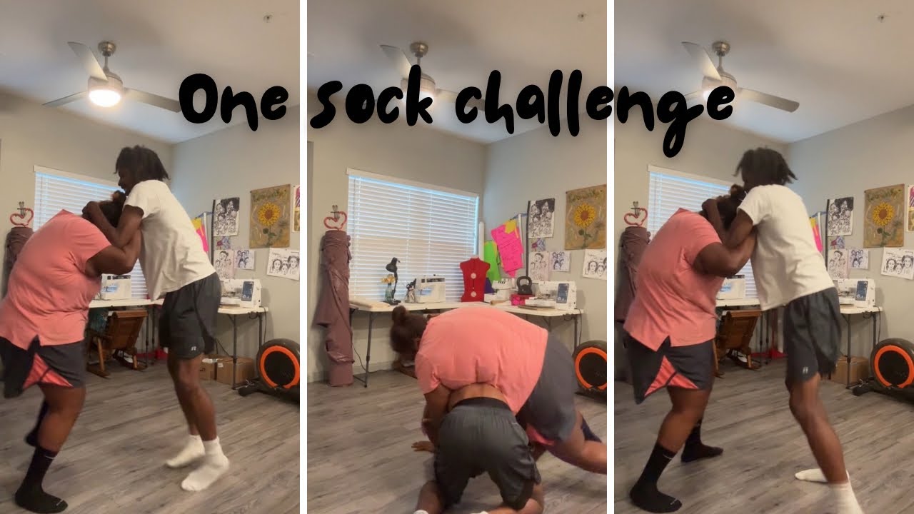 Couples One Sock Challenge 🧦 - YouTube
