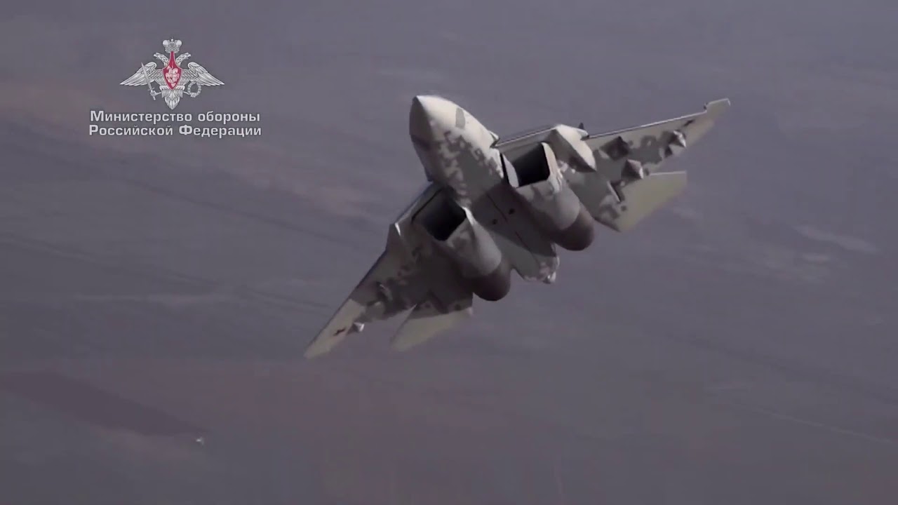 El avión de caza ruso Stealth Su-57 de quinta generación ( 4K ) - YouTube