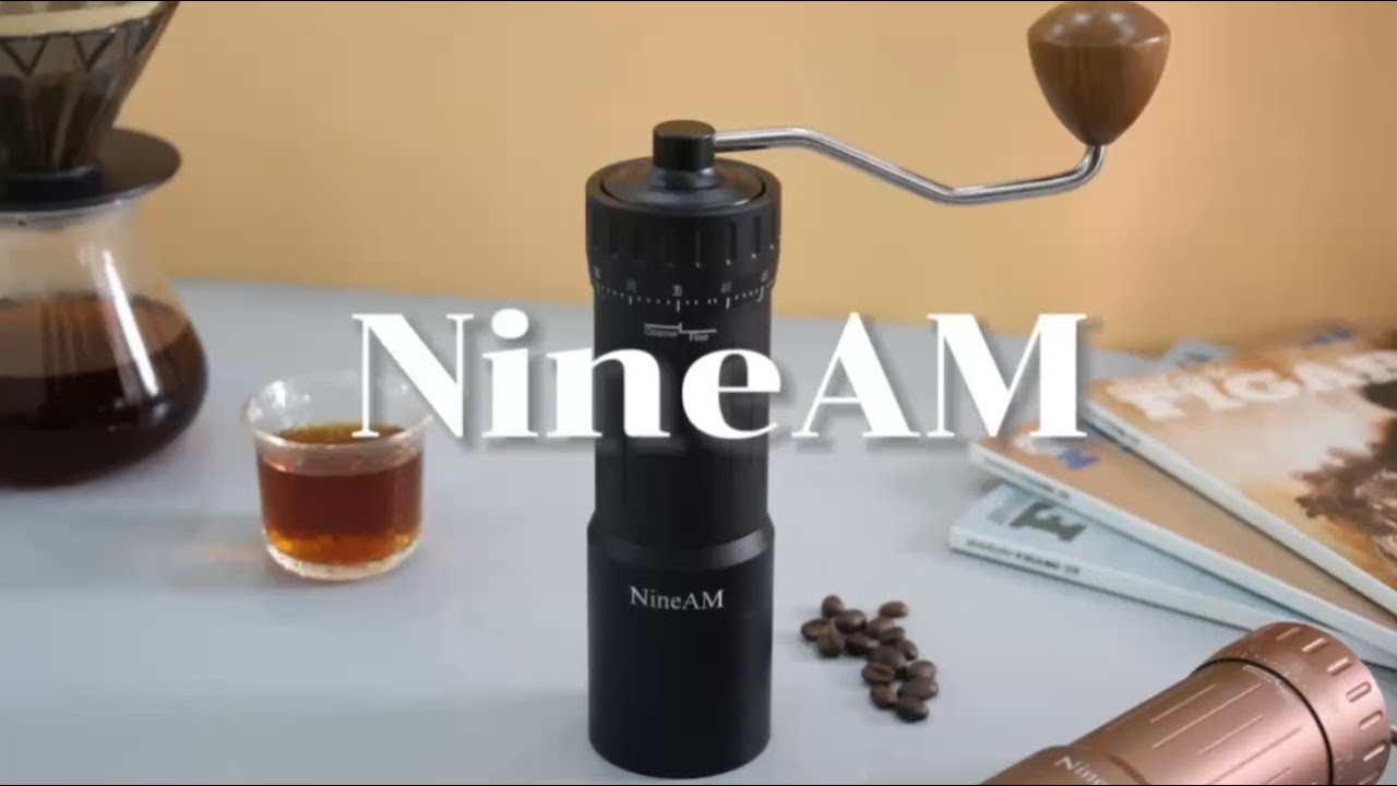 NineAM manual coffee grinder - YouTube