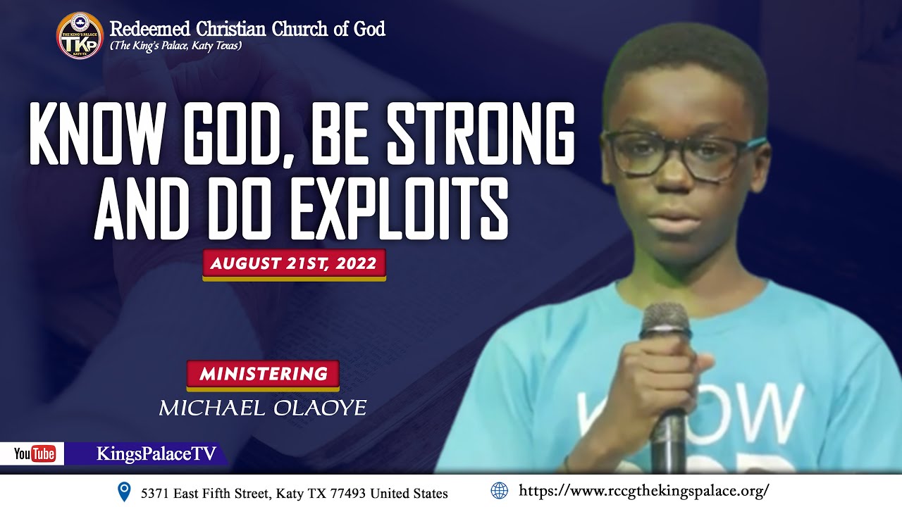 Children Week | Michael Olaoye | RCCG TKP | First Service | August 21st 2022 - YouTube