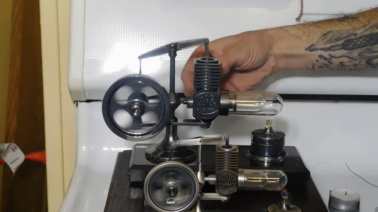 Brother Hog Stirling engines/motors - YouTube