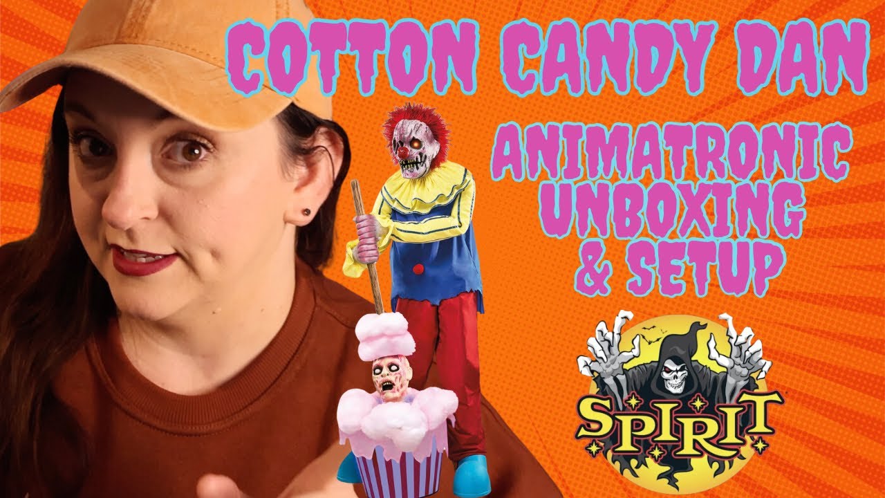 Spirit Halloween's Cotton Candy Dan Animatronic - Unboxing and Setup ...