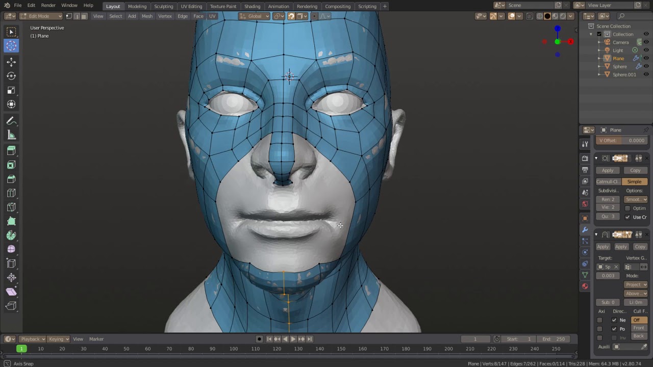 Attempt, faster retopo method without addons. - YouTube