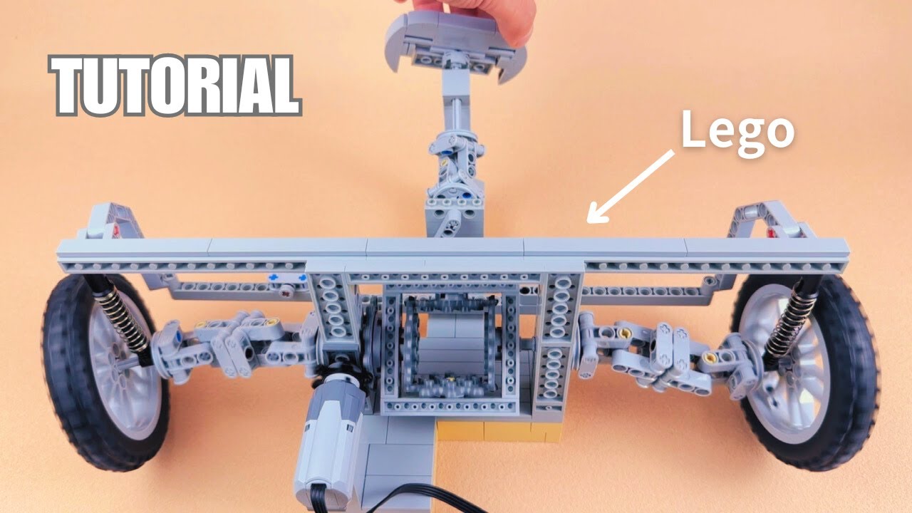 Lego Suspension with Differential & Steering Gear - YouTube