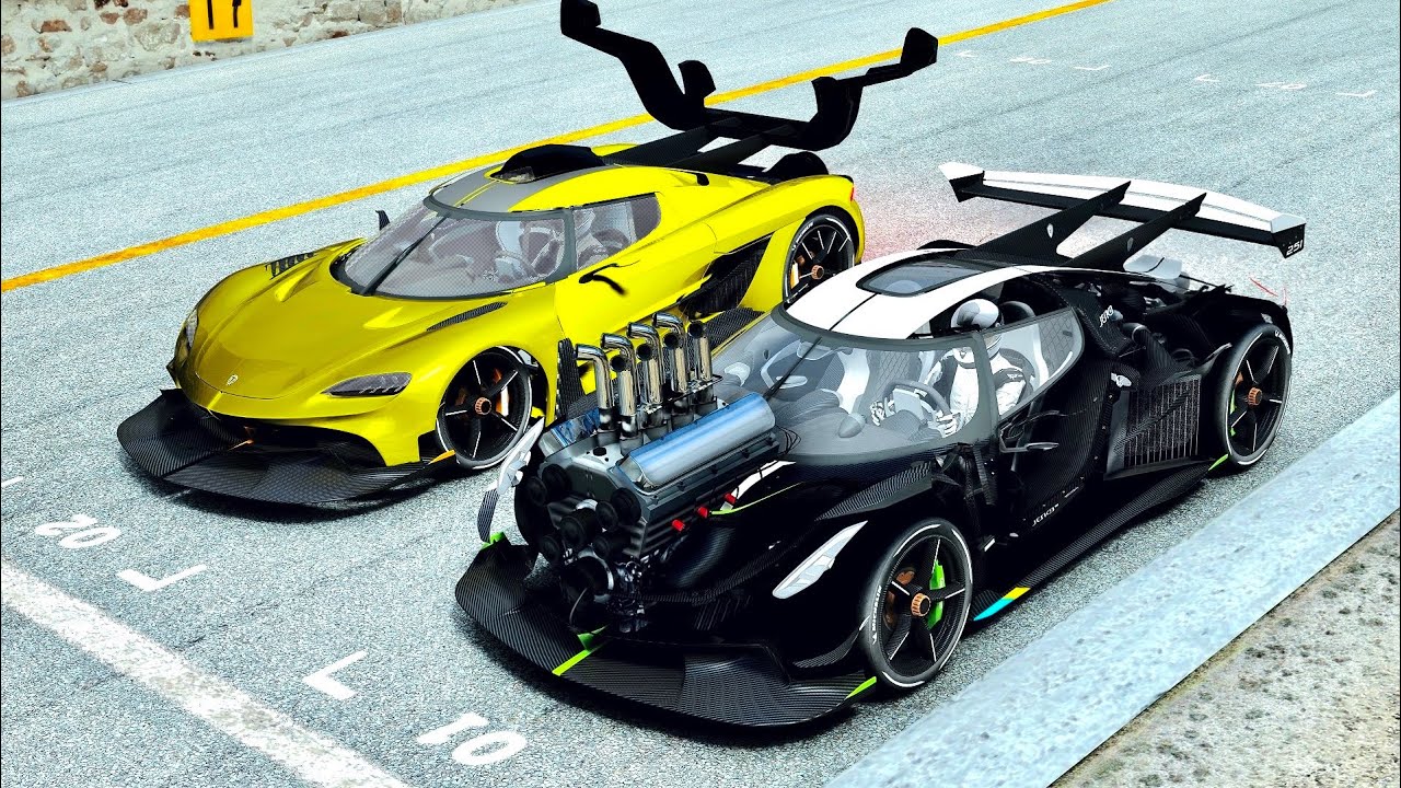 Koenigsegg Godzilla Dragster vs Koenigsegg Tornado Concept - Drag Race ...