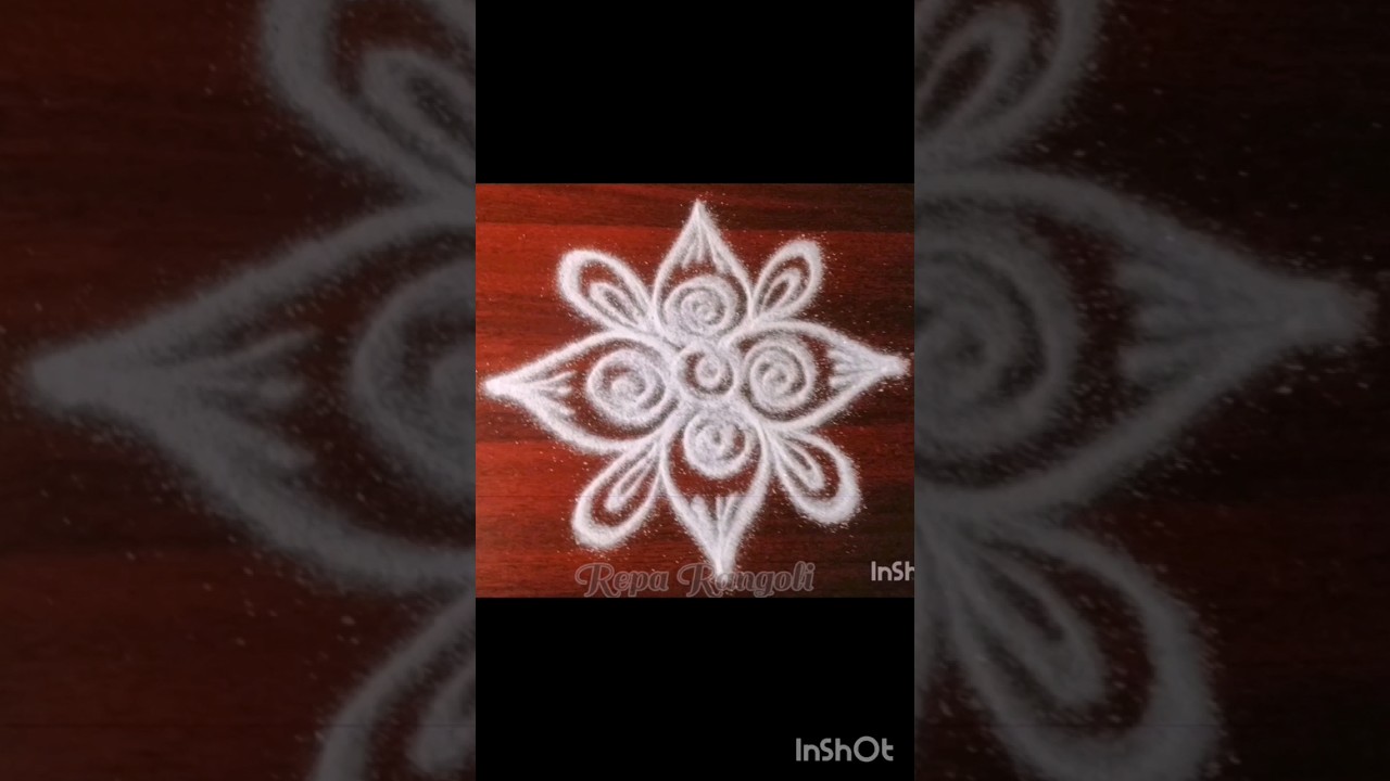 Simple kolam design for beginners - YouTube