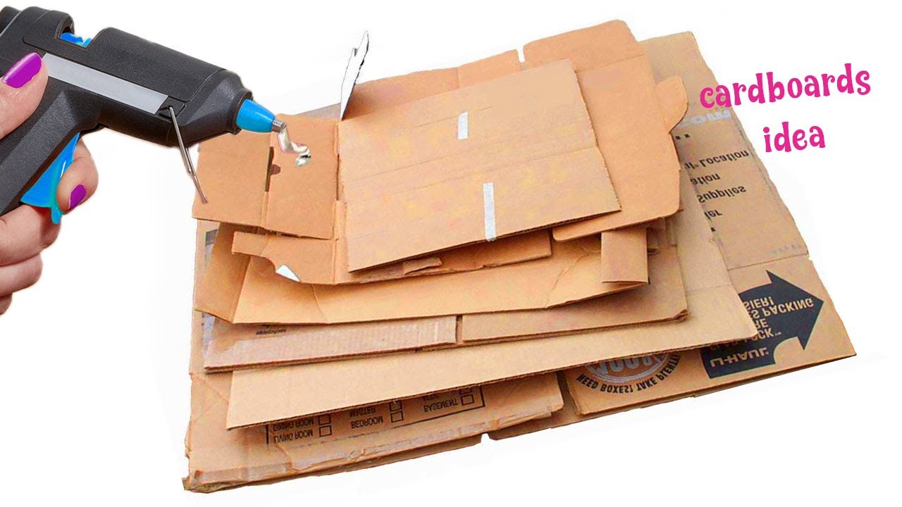 4 BRILLIANT WAYS TO REUSE/RECYCLE CARDBOARDS AT HOME! - YouTube
