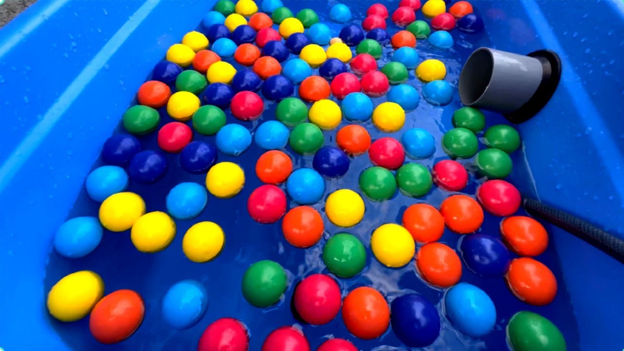 Water Marble Run 💓 Wooden Rain Gutter Course + Colorful Wooden Ball ...