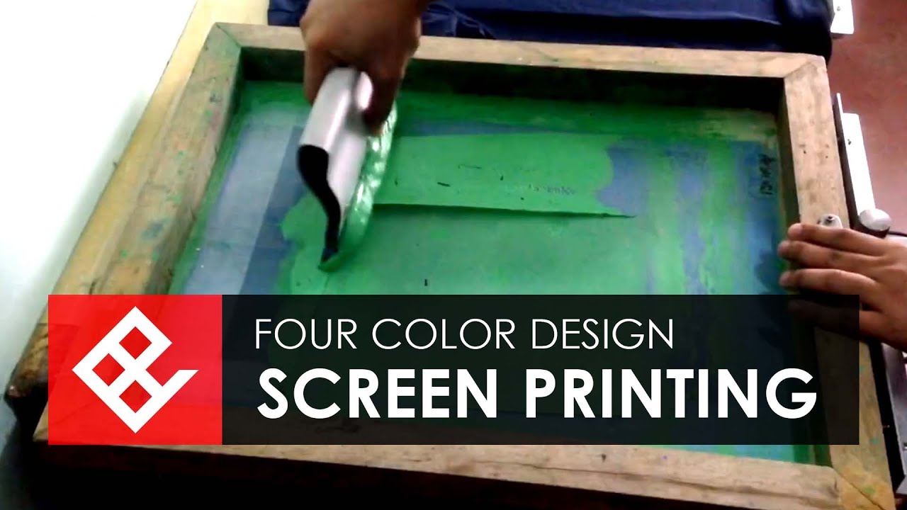 Four Color Design Screen Printing (First Coating) - YouTube