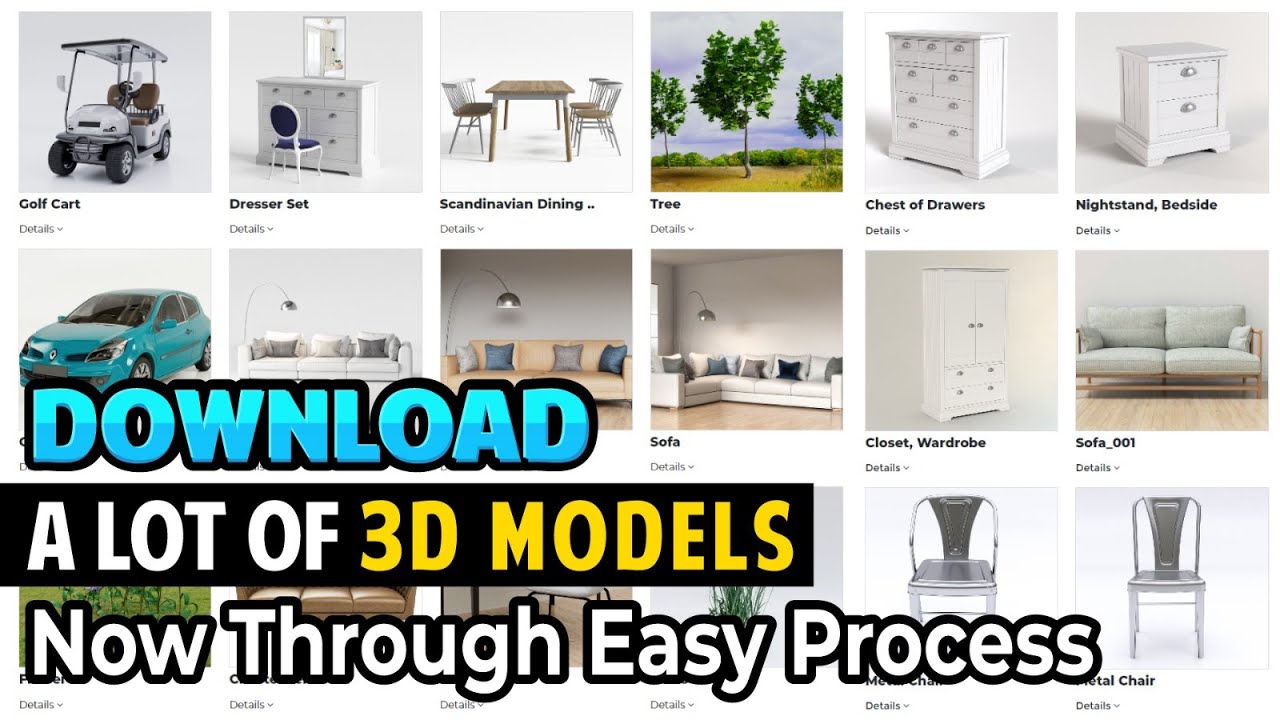 Download A Lot Of 3D Models Now I 3D Modeling Pro I 3D Products ...
