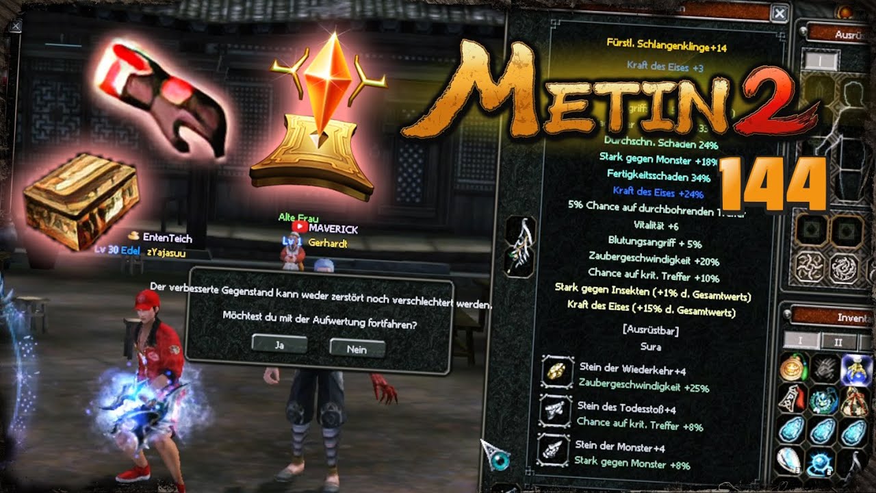 Metin2 DE [144] - Turm-Truhen & Schlangenklinge+14? - YouTube