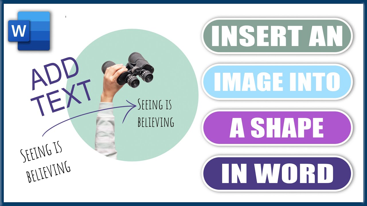 Insert An IMAGE Into A SHAPE And Add Text In WORD Word Tutorials Insert An IMAGE Into A SHAPE And Add Text In WORD Word Tutorials